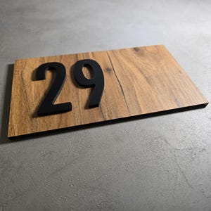 Dark Wood Door Number Plaque, Custom Door Sign, Room Number Sign, Hotel ...
