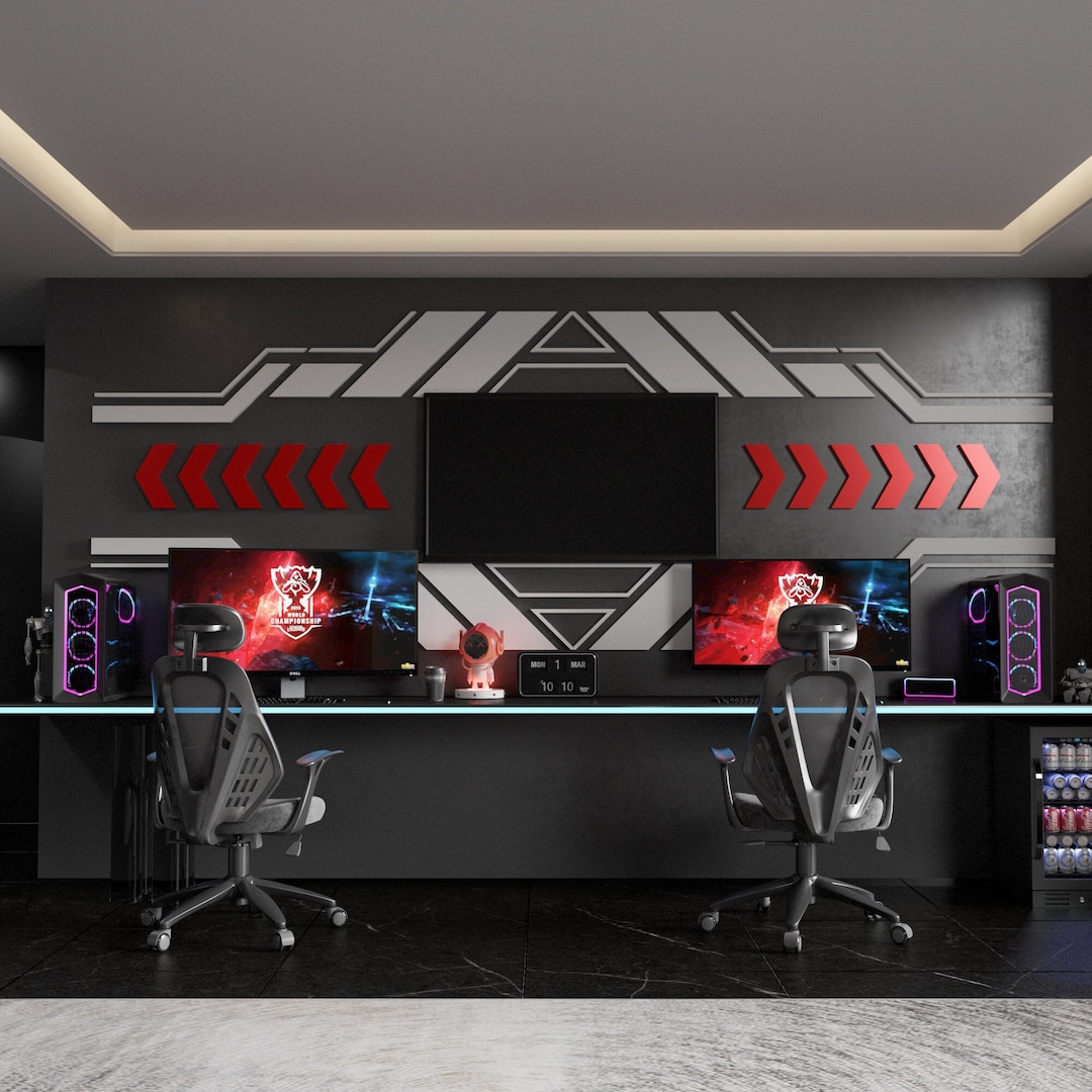 Gaming Room 3D Wall Decor, Video Games Sign, Gameroom Sign Gifts, Sci ...