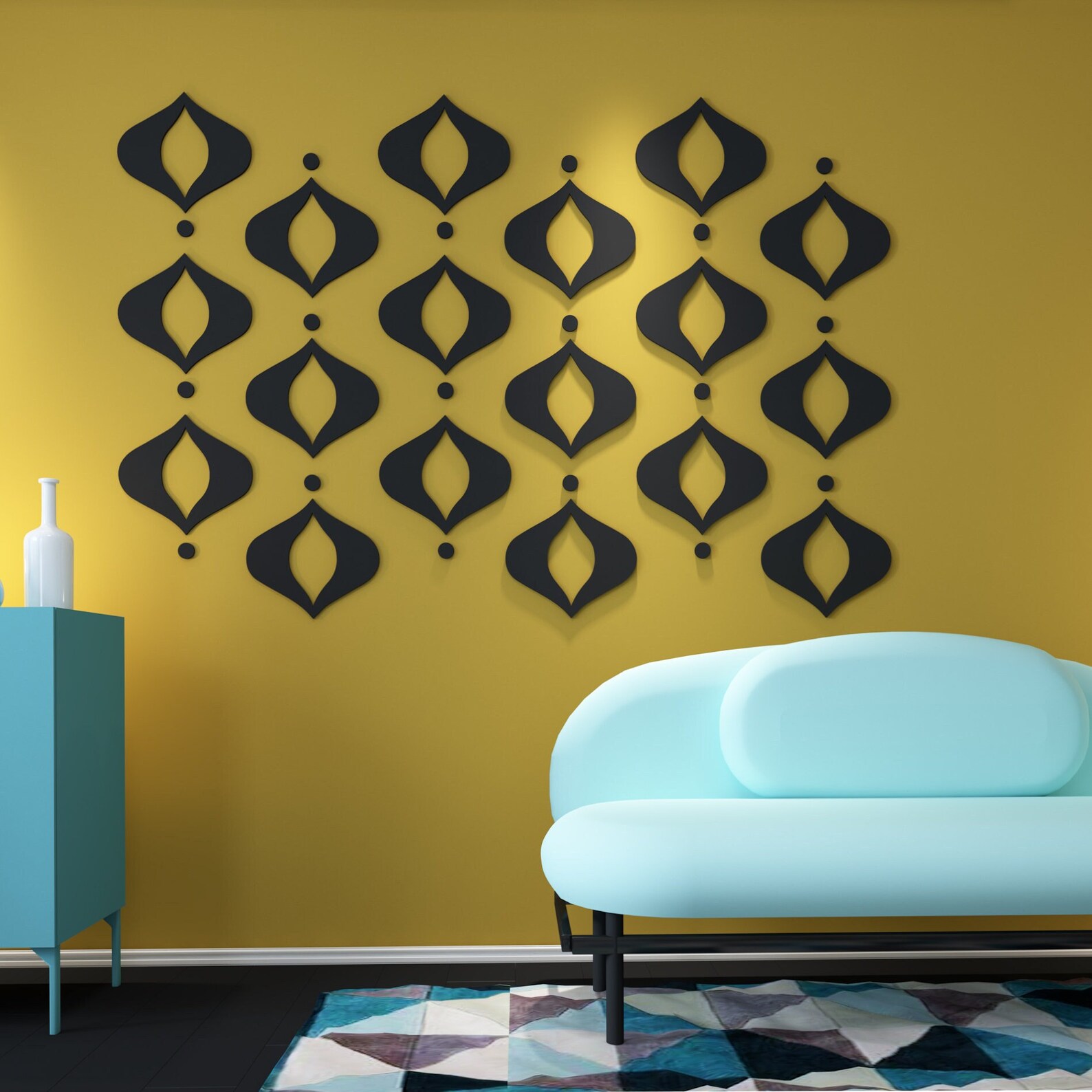 Mid Century Wall Pattern, Mid Century Modern, Retro Wall Decor, MCM ...