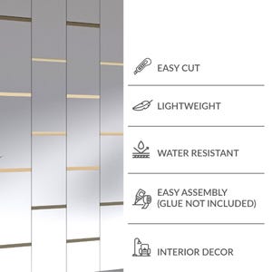 White and Gold Rectangular Panels, 3D Wall Panels, Luxurious Wall ...