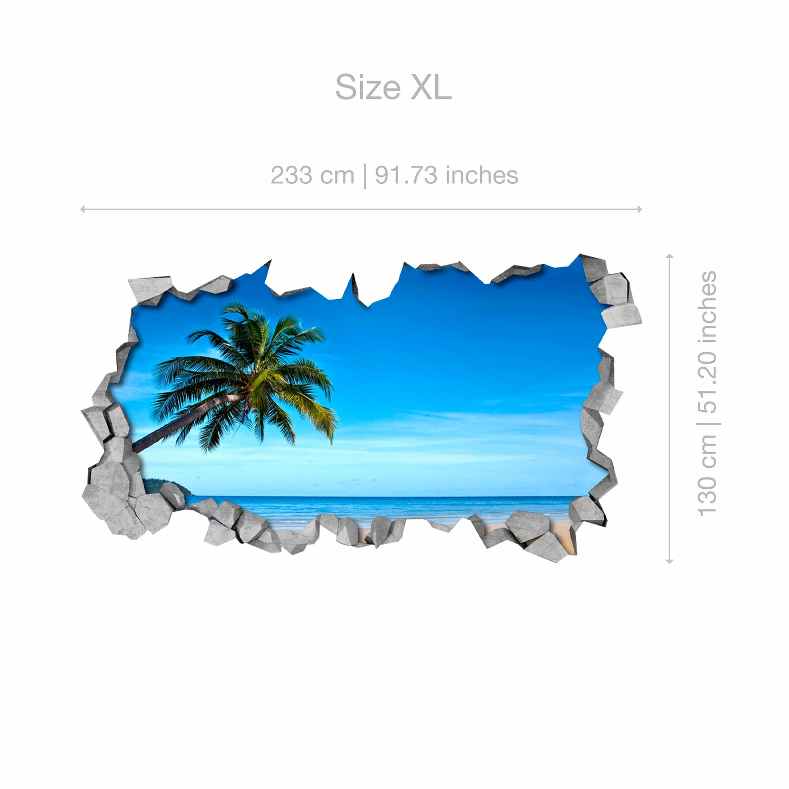 Tropical Beach 3d Wall 3D Wallpaper 3d Wall Art 3d - Etsy
