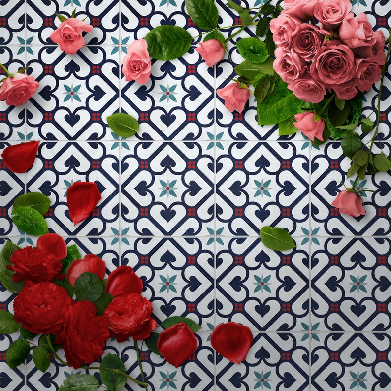 Beirut Tile Stickers, Stair Vinyl Decal, Removable Kitchen Backsplash ...