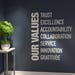 Our Values, Office, Wall, Art, Decor, 3D, PVC, Typography ...