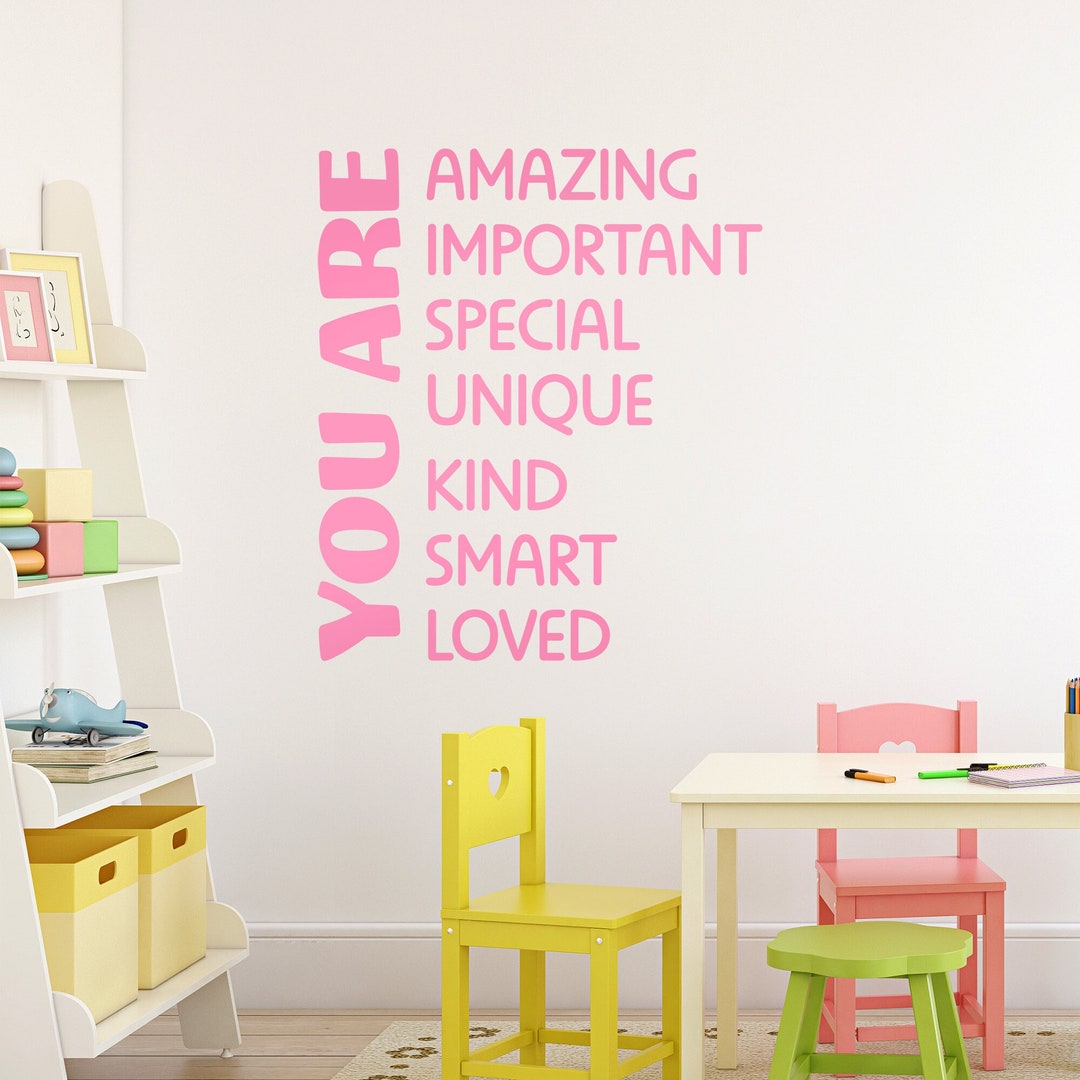 You Are Amazing Wall Vinyl Decal, Positive Affirmations for Classroom ...