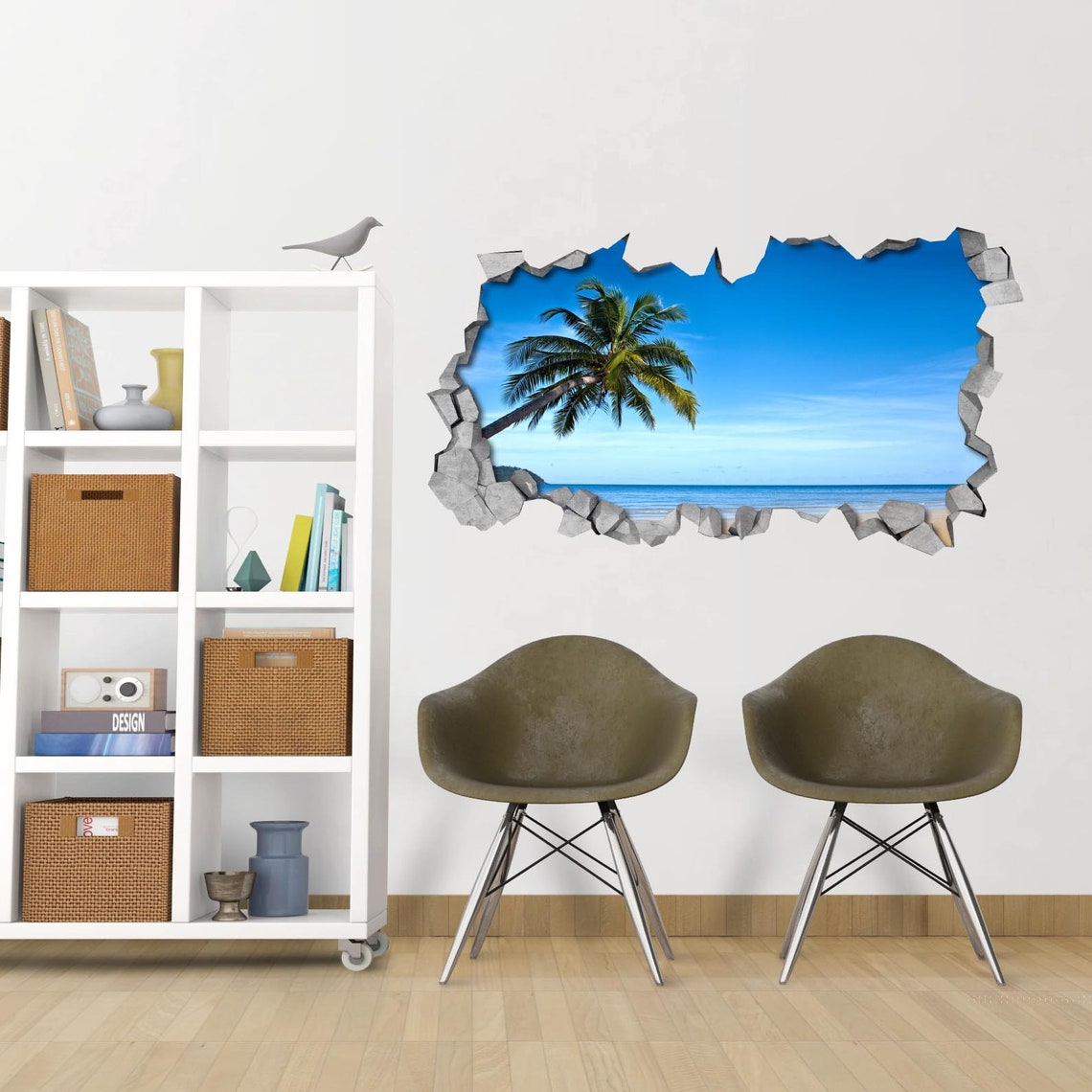 Tropical Beach 3d Wall 3D Wallpaper 3d Wall Art 3d - Etsy