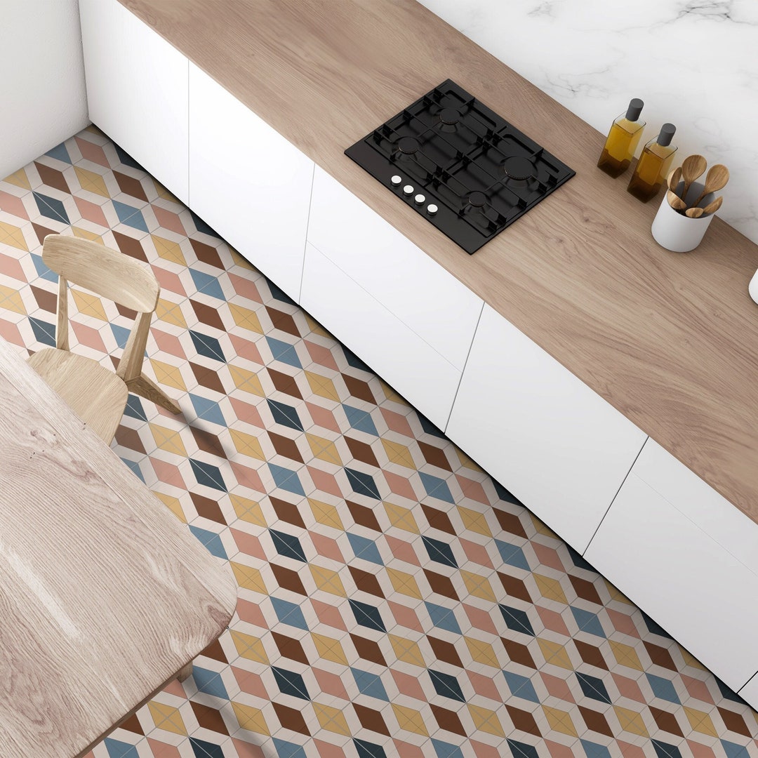 Birmingham Pattern Tile Stickers, Suitable for Wall and Floor, Kitchen ...