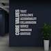 Core Values, Wall Decal Office Decor Sticker, Inspiring Motivational ...