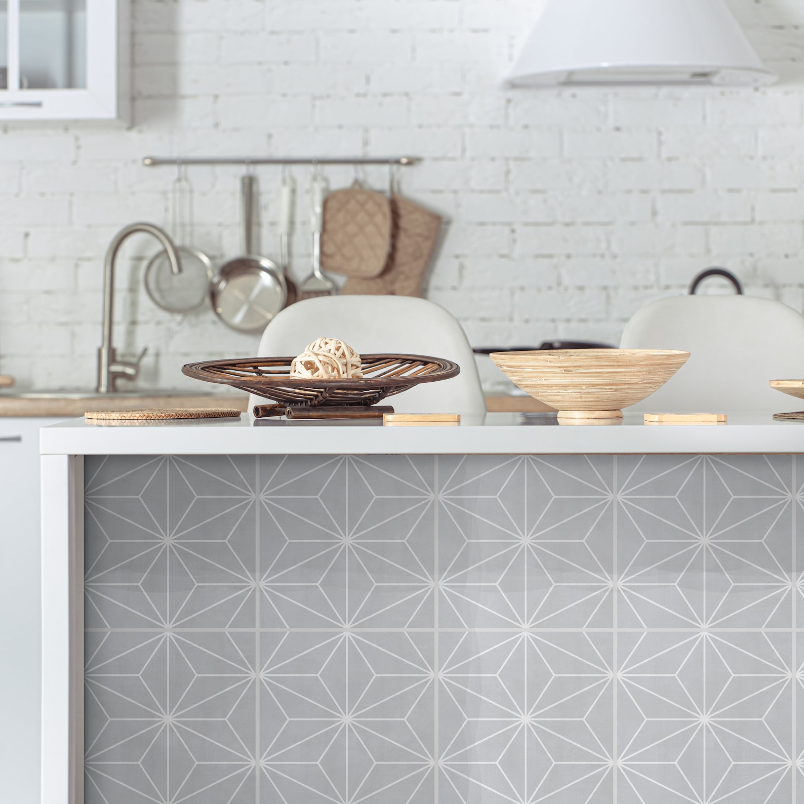 Art Deco Grey Tile Stickers Floor Decals Tiles for | Etsy