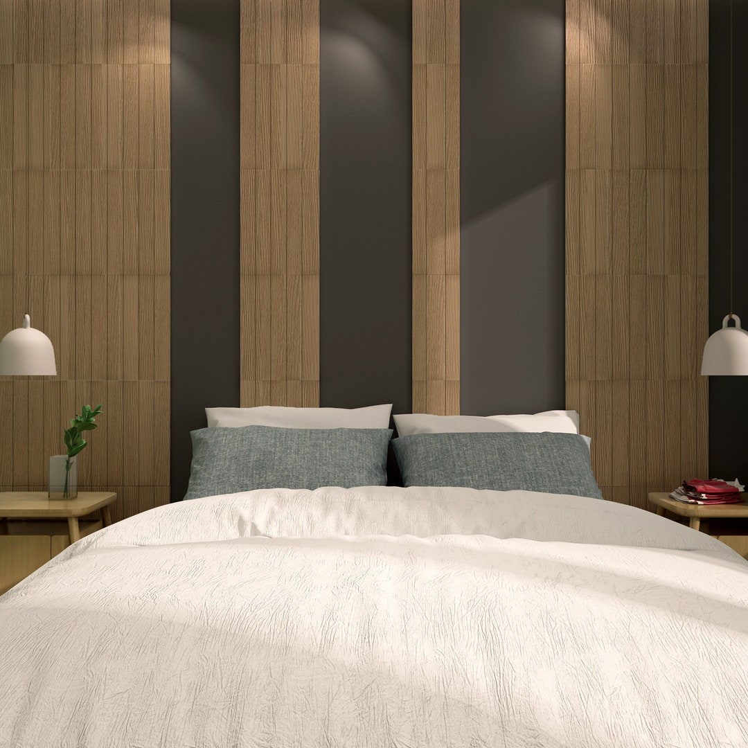 3D Stripe Wall Decor, Textured Wood Imitation, Paneling for Walls ...