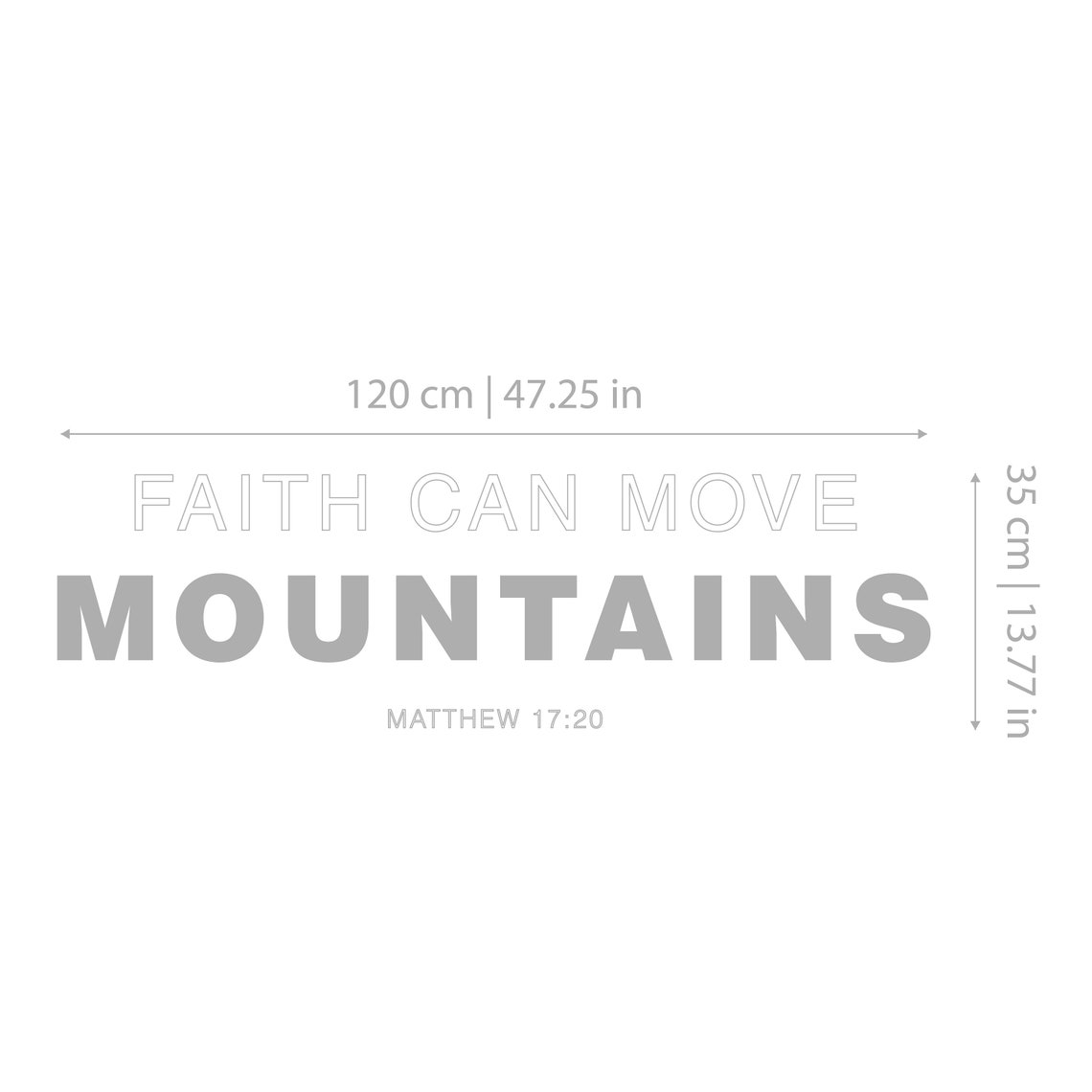 Faith Can Move Mountains Sign Decor / Living Room Decal / | Etsy