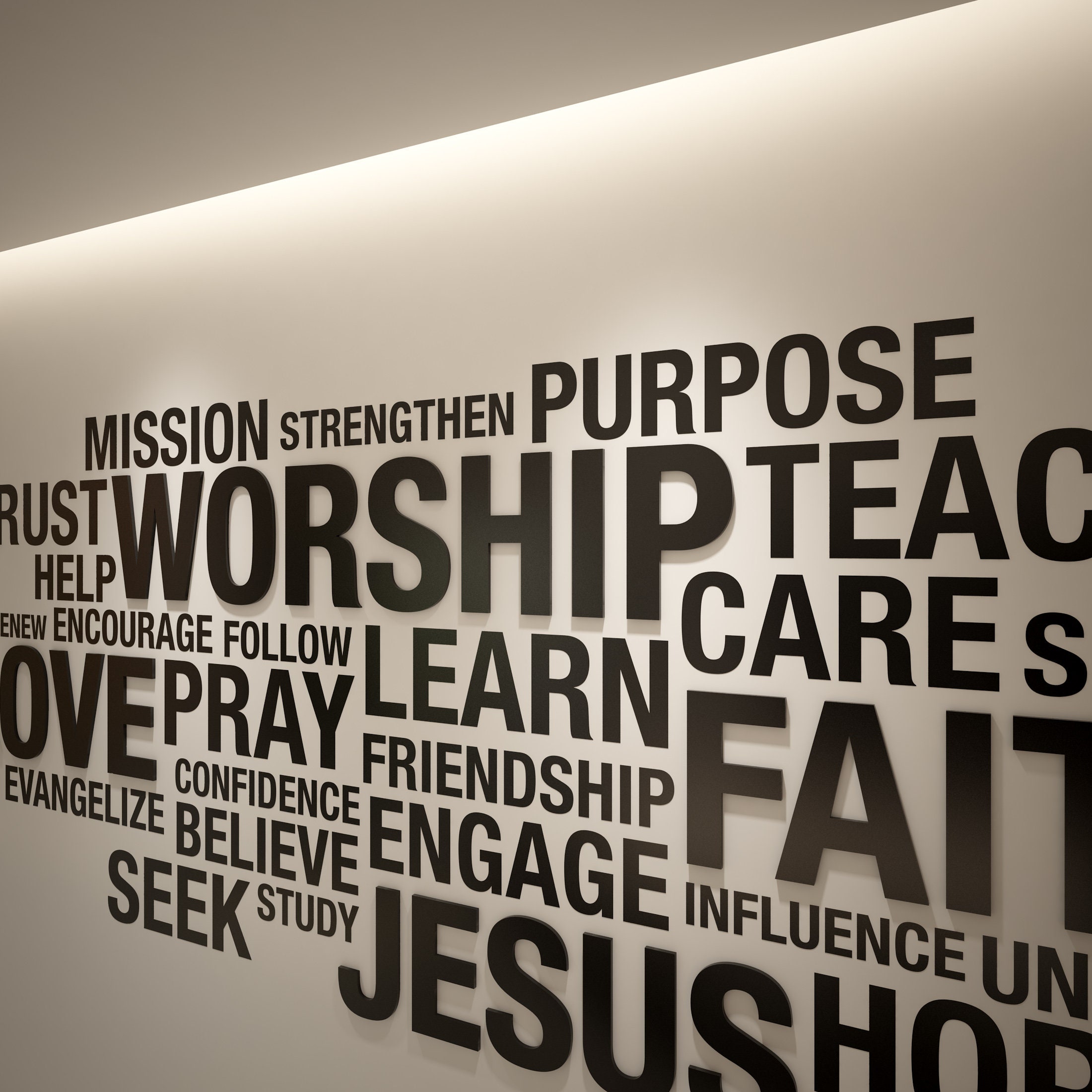 Worship Pray Love, Religious Wall Sign, Religious Wall Sign, Christian ...