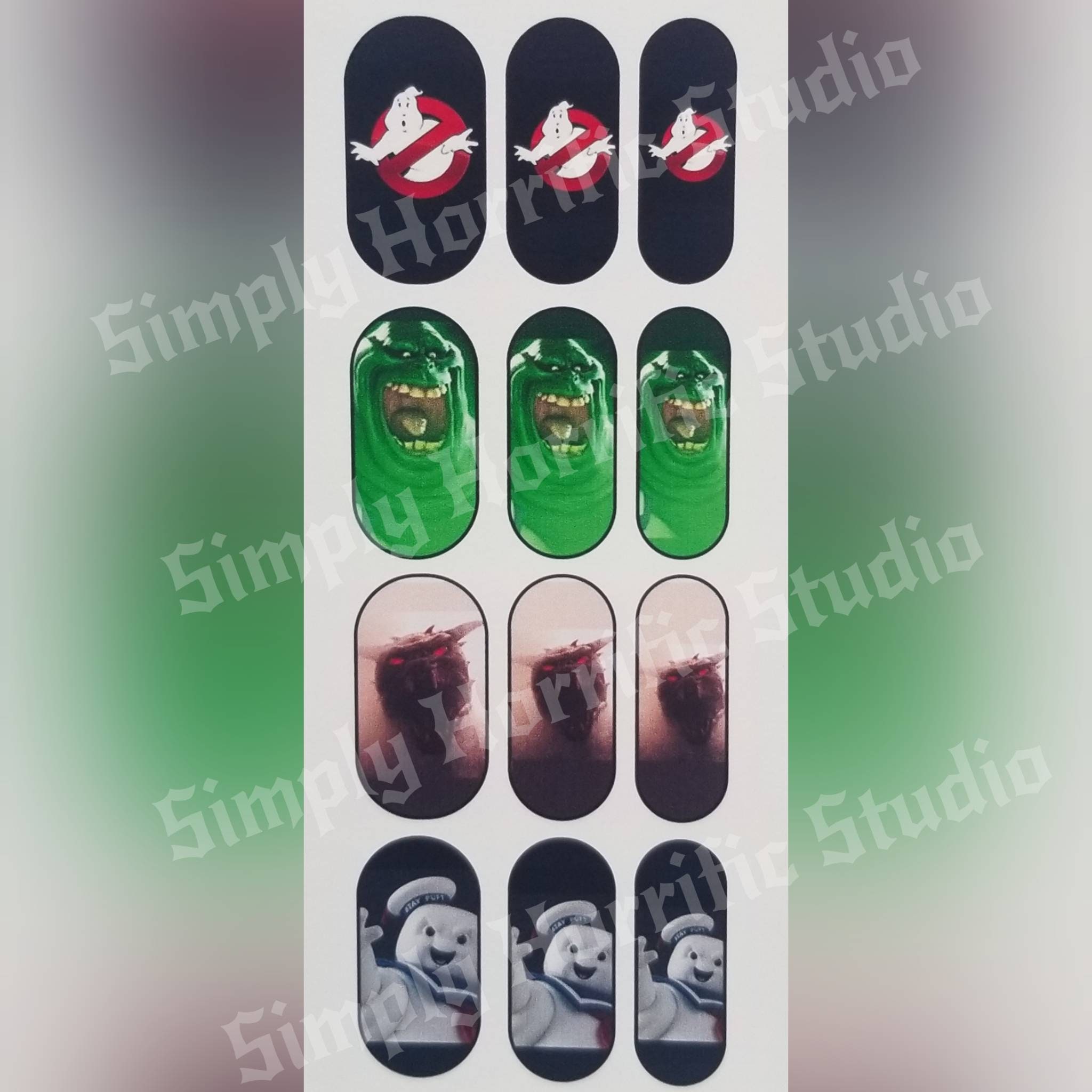 Ghostbusters Slimer Stay Puft Waterslide Nail Decals | Etsy