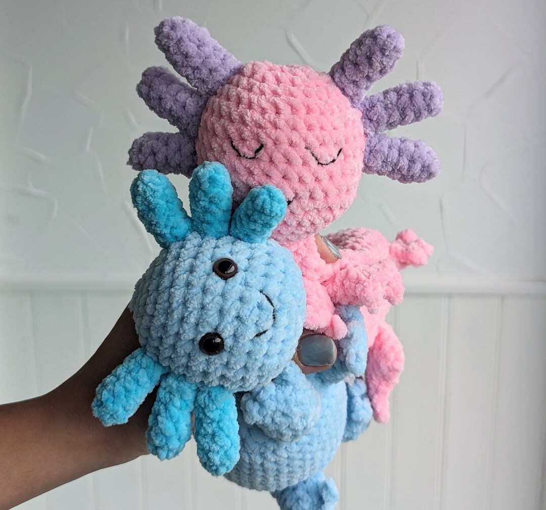 PATTERN ONLY Axolotl Comforter, Axolotl Toy, Crochet Axolotl Crochet ...