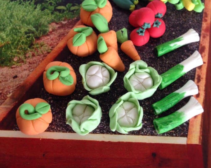 Edible Vegetable Garden Cake Topper - Etsy Australia