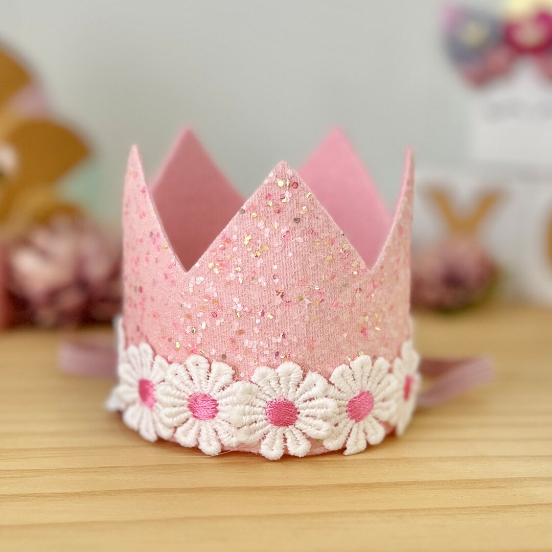 Pink Daisy Boho Crown Boho Crown, 1st Birthday, Cake Smash Outfit ...