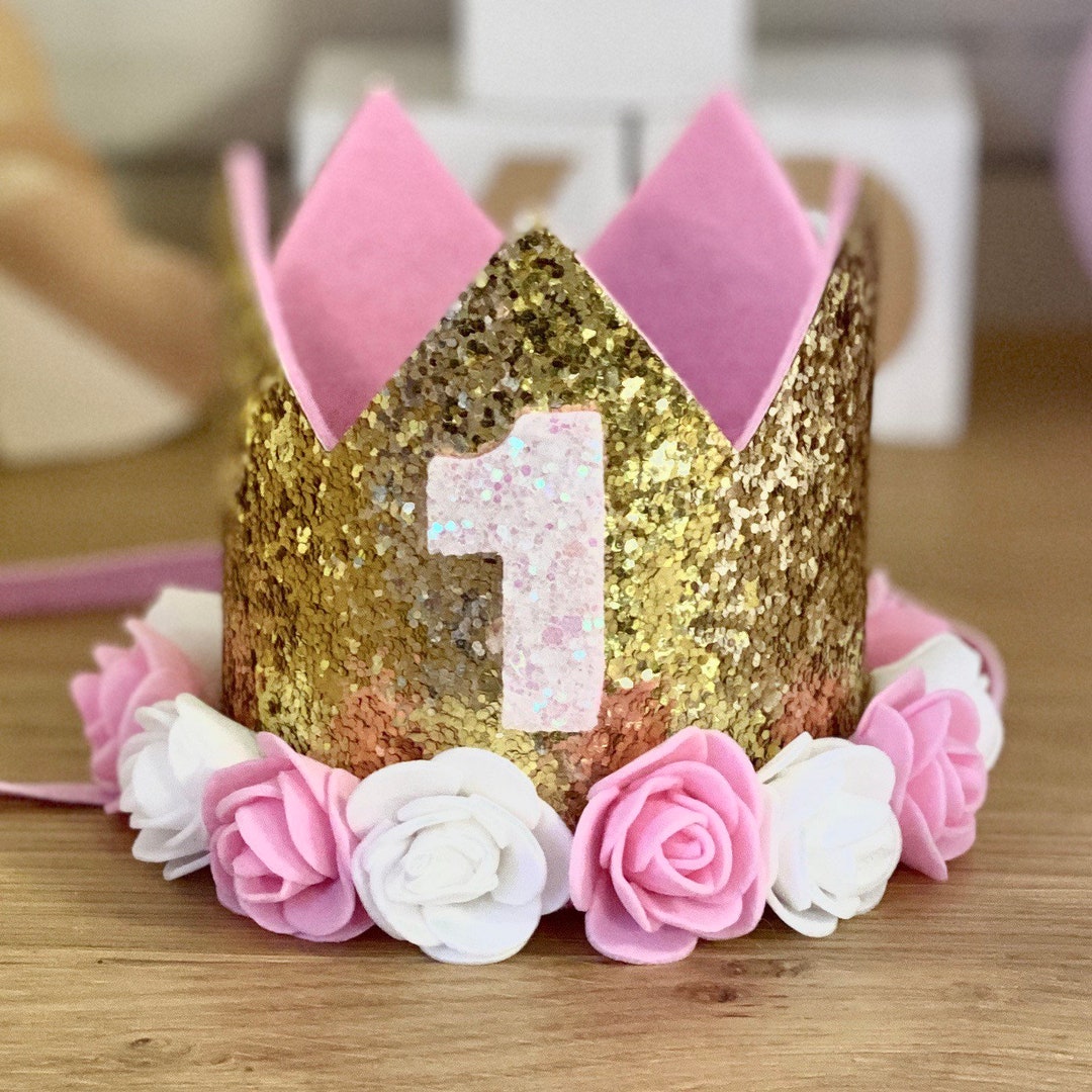 First Birthday Crown Gold 1st Birthday, Cake Smash Outfit, Birthday ...