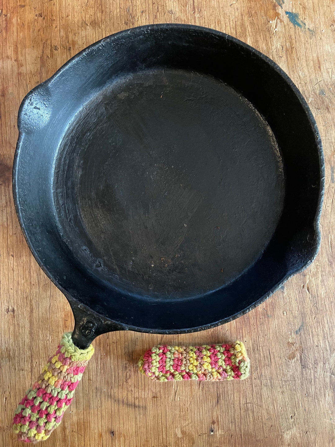 Crocheted Handle Covers, Pair of Cast Iron Handle Covers, Pot Holders ...