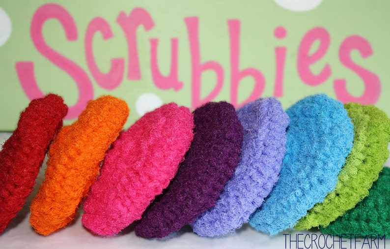 Crocheted Scrubby, Kitchen Scrubby, Body Scrubber, Exfoliator, Nylon ...
