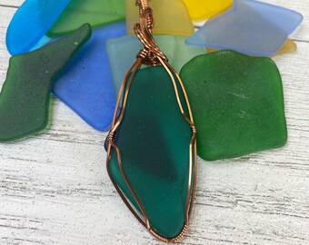 Wire Wrap Sea Glass | Etsy