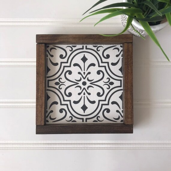 Tile Sign Farmhouse Style Wood Signs Home Decor | Etsy