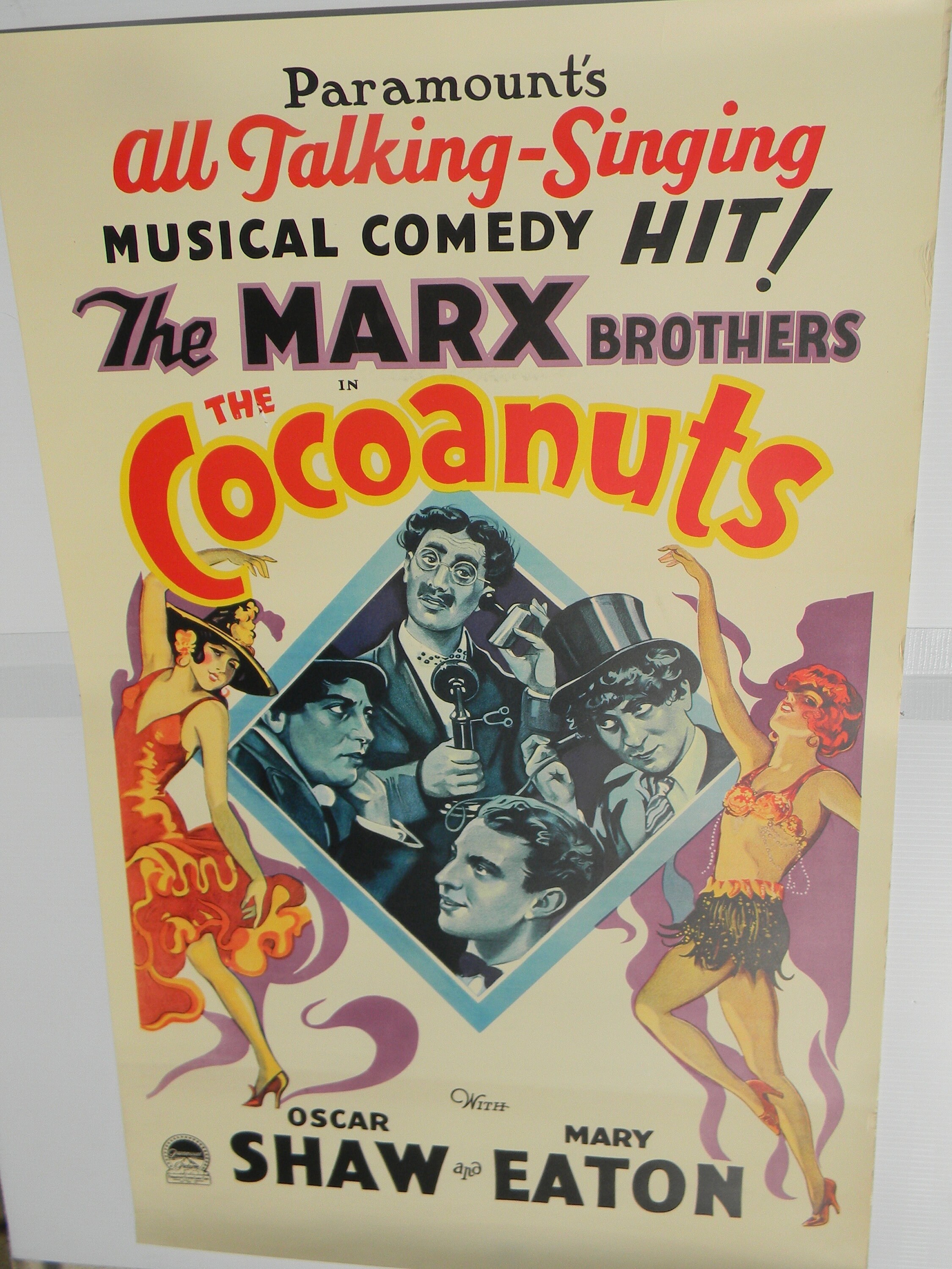 The Marx Brothers "the Cocoanuts" Vintage Lithograph Print on Heavy ...