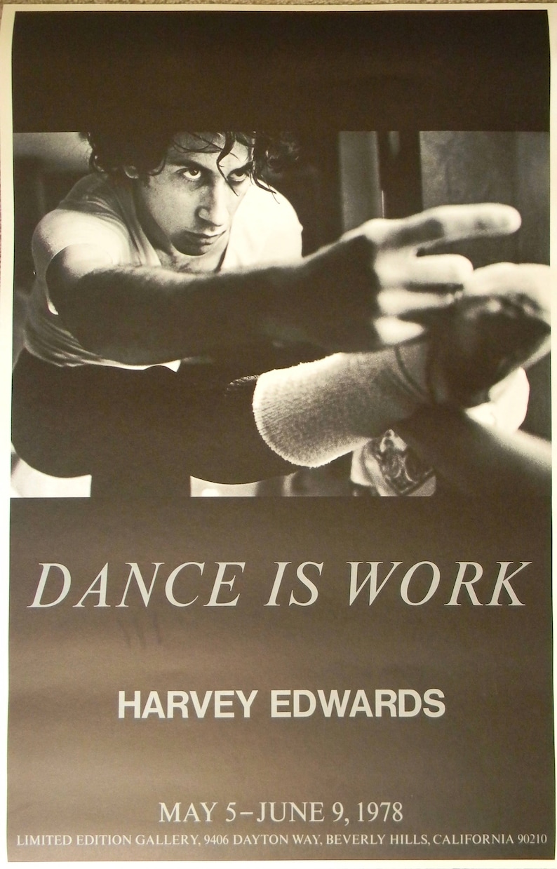 Harvey Edwards Vintage "dance is Work" Ballet Litho Poster on Heavy ...