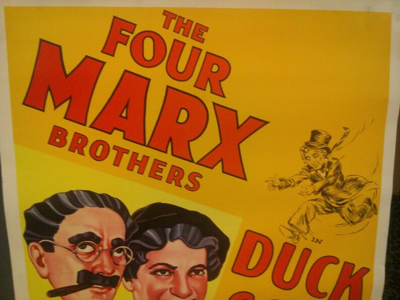 The Marx Brothers "duck Soup" Vintage Lithograph Print on Heavy Paper ...