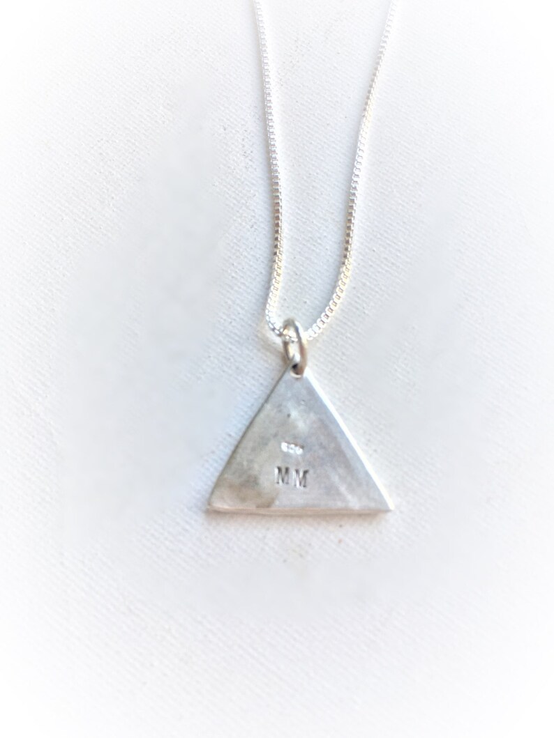 Natural Rose Petal Sterling Silver Triangle Pendant Necklace - Etsy