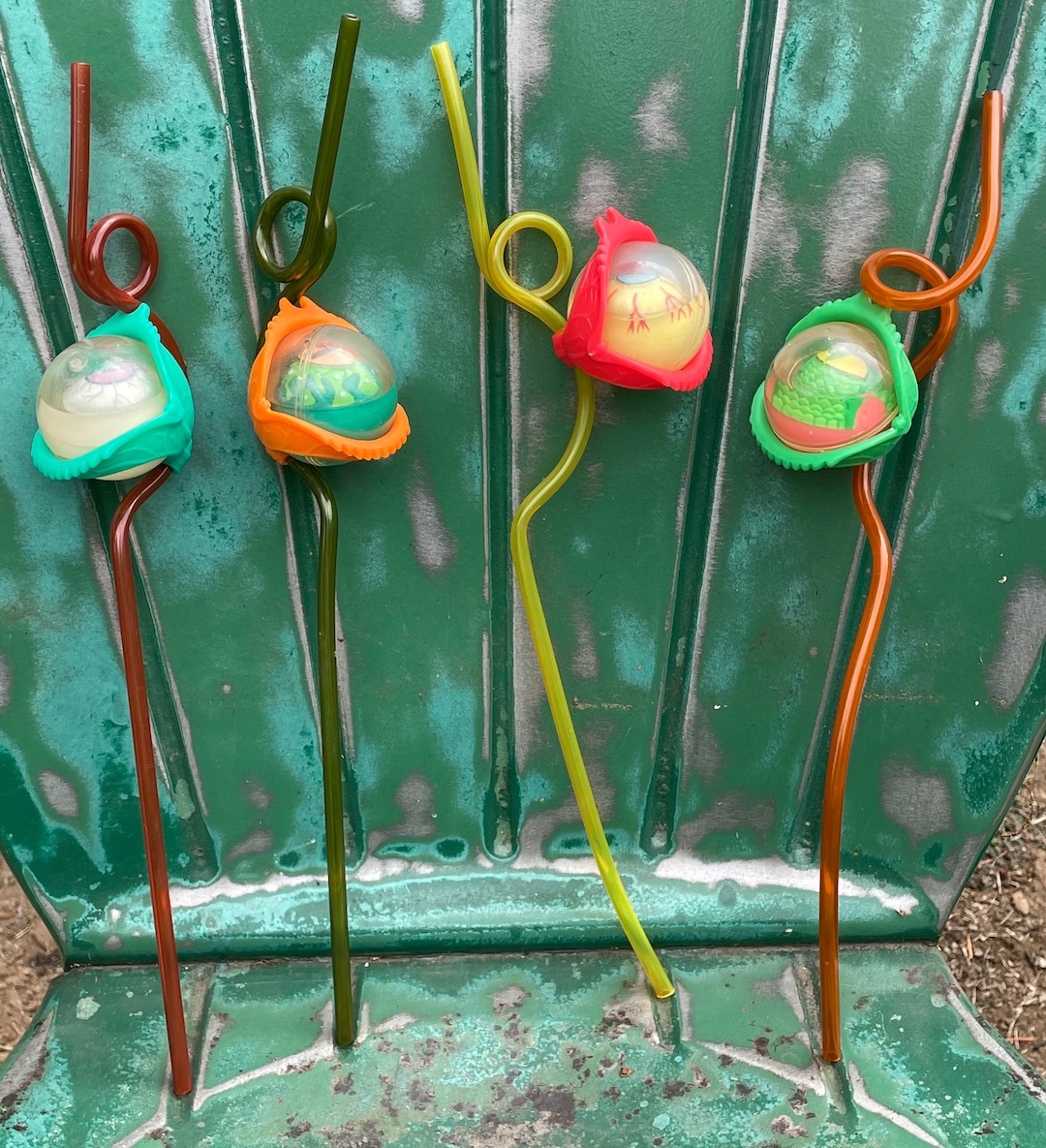 4 Eyeball Monsters Crazy Straws - Vintage Taco Bell 1996 Straws. - Etsy