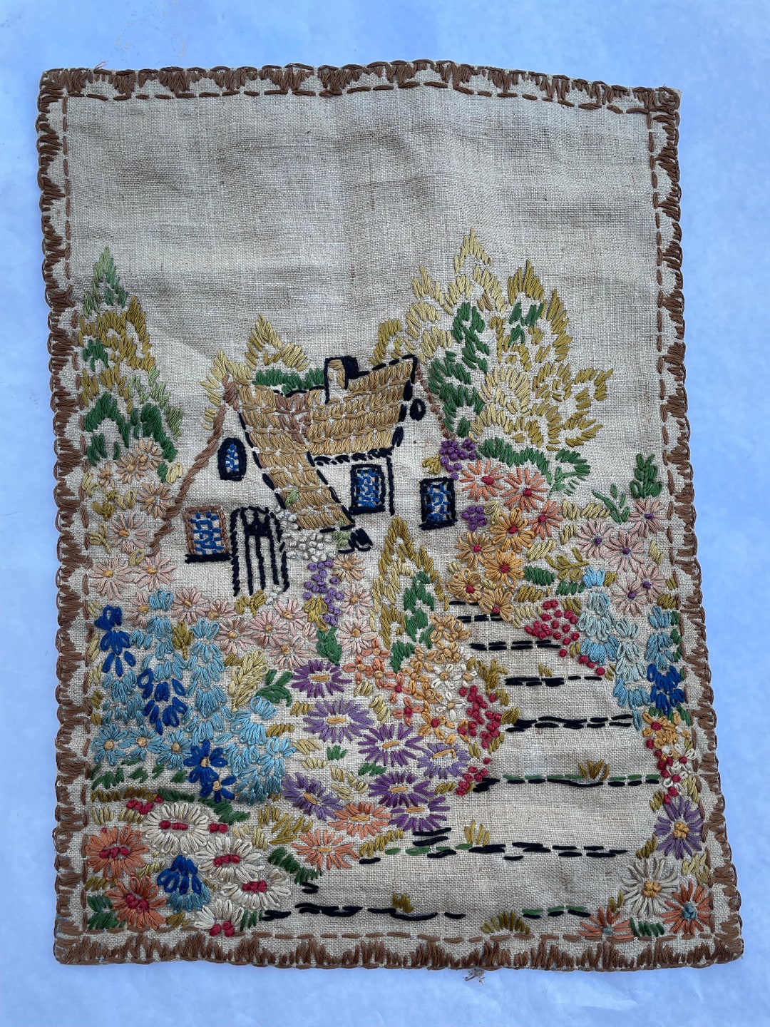 Vintage 1970s Needlepoint Embroidery Wall Hanging. - Etsy
