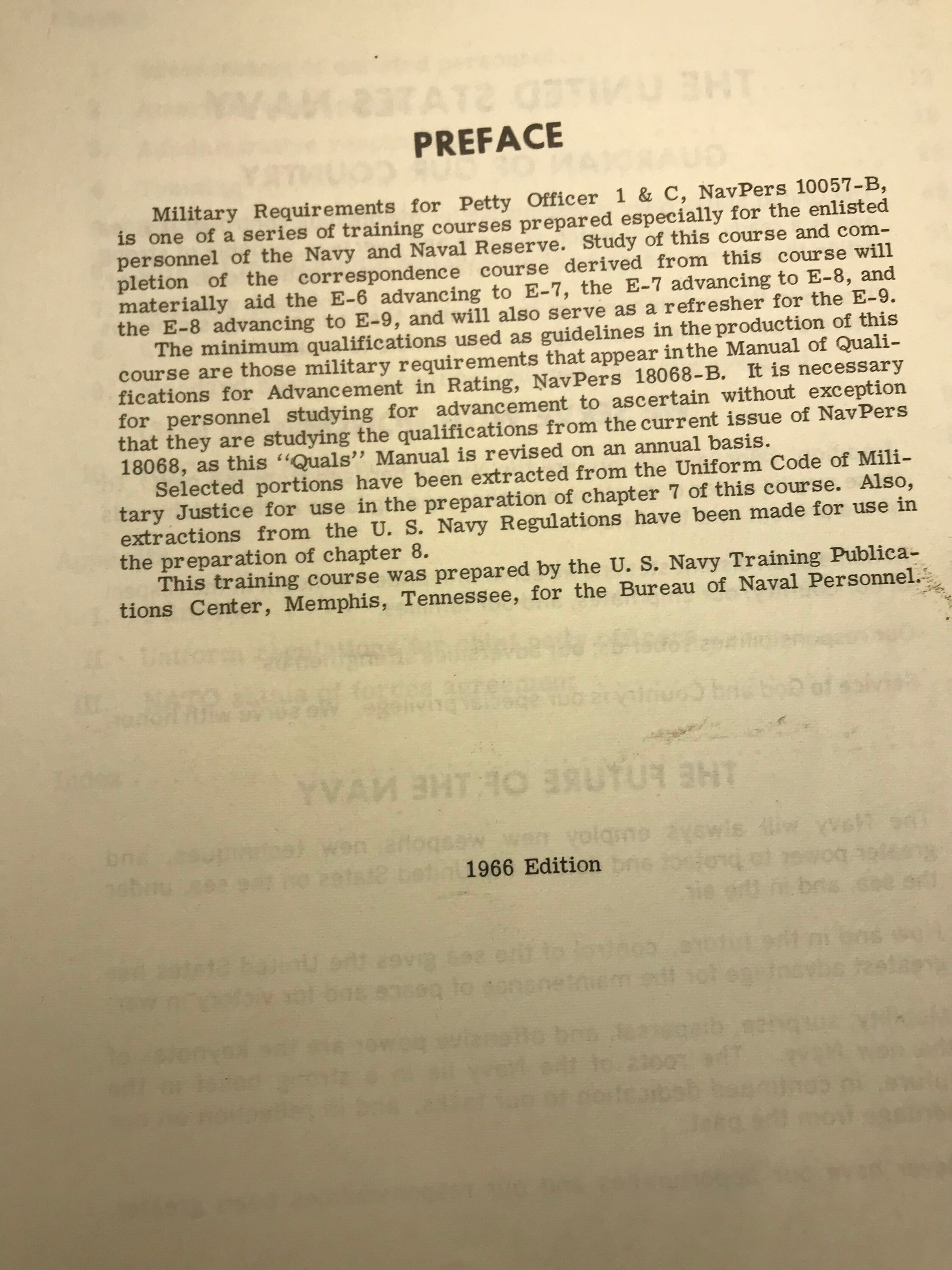1966 Edition US Navy Military Requirements for PO 1 & C. - Etsy