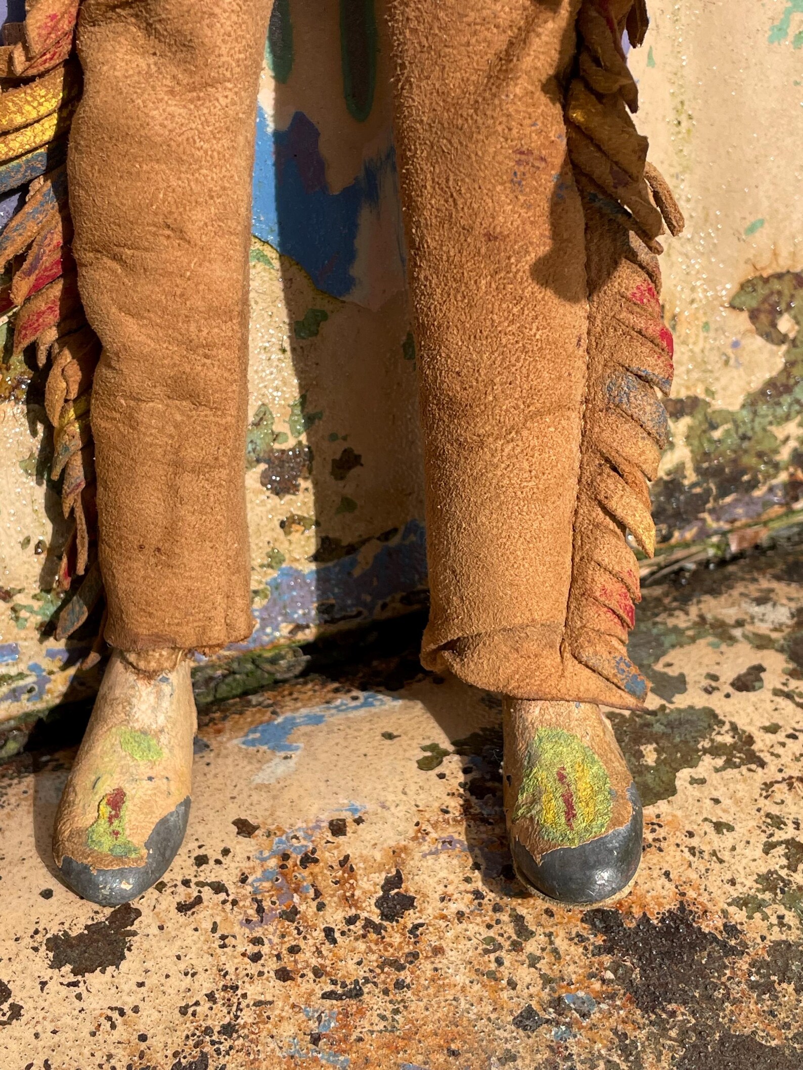 Vintage Iroquois Chief Dekanawida Doll: Native American Leather Outfit ...