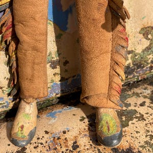 Vintage Iroquois Chief Dekanawida Doll: Native American Leather Outfit ...