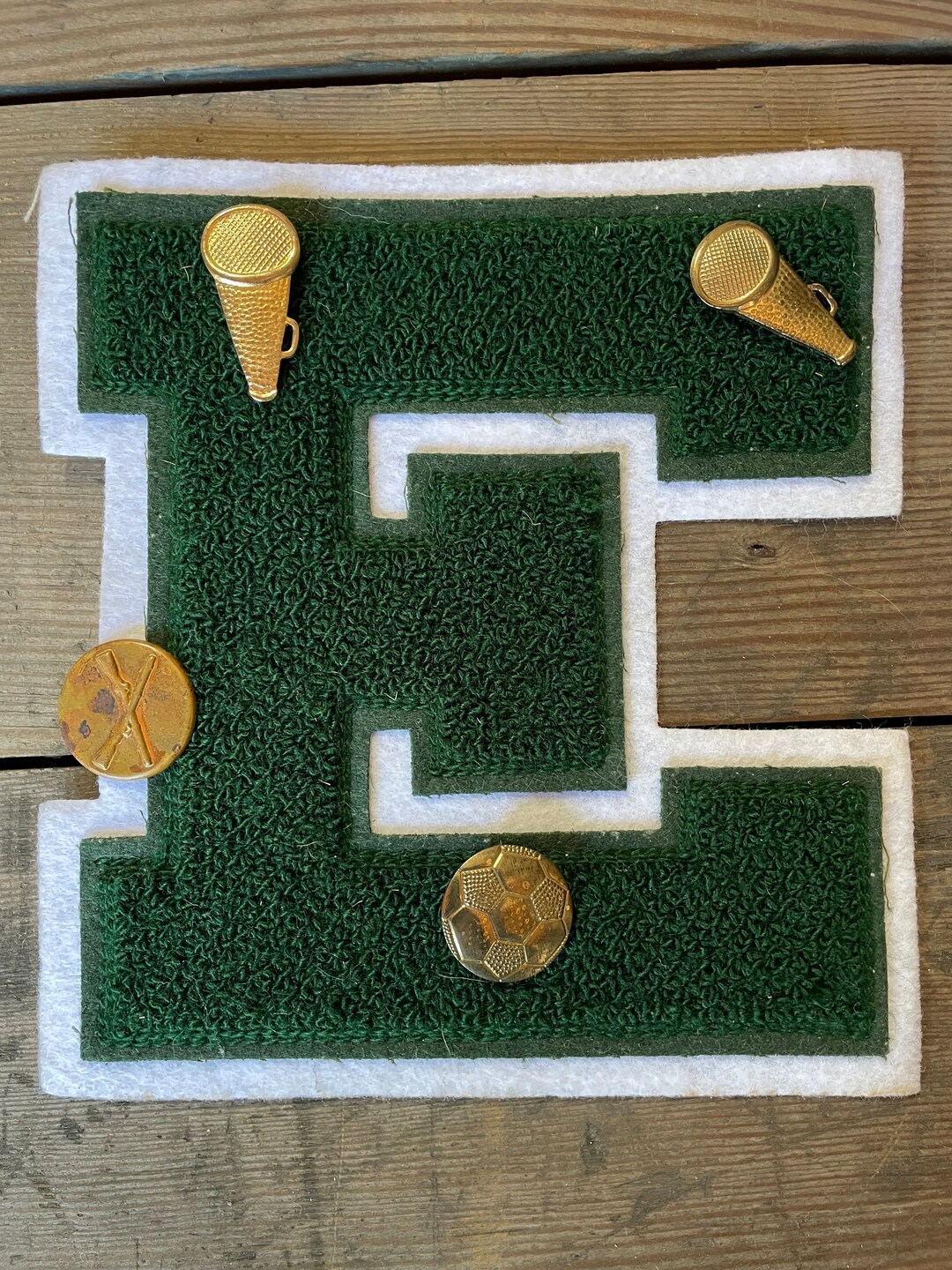 Large Varsity Letter Chenille Felt Patch With 4 Original Activity Pins ...