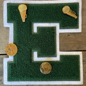 Large Varsity Letter Chenille Felt Patch With 4 Original Activity Pins ...