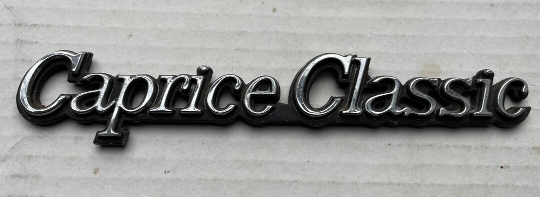 Very Nice Chrome Vintage Automobile Emblem " Caprice Classic " Script ...