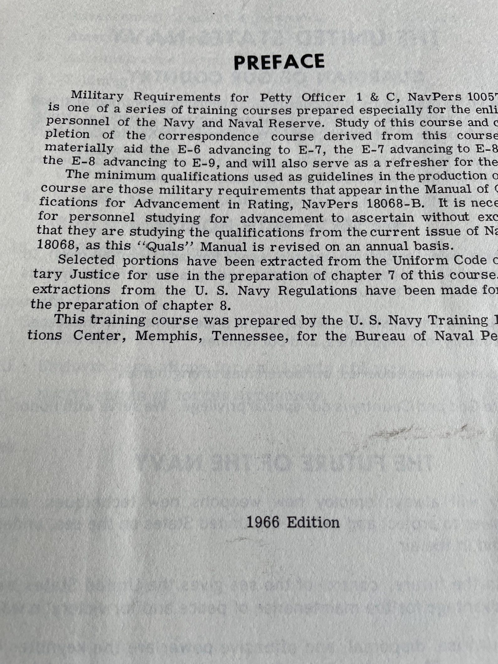 1966 Revised Edition US Navy Military Requirements for PO 1 & C. - Etsy
