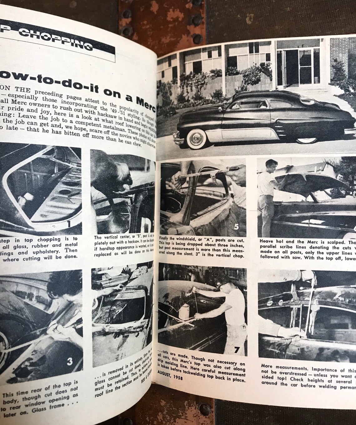 Vintage Rod & Custom Cars Magazine Book August 1958 Chop - Etsy