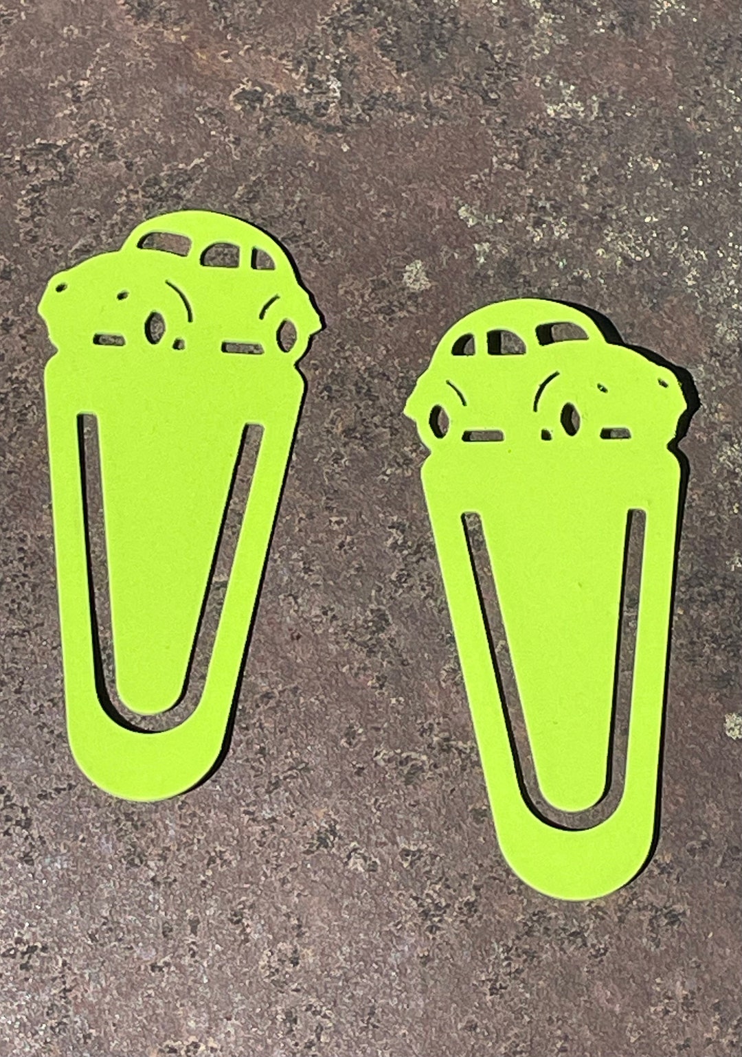 3- Metal Volkswagen Bug Bookmarks in Spring Green, Page Holders, Cool ...