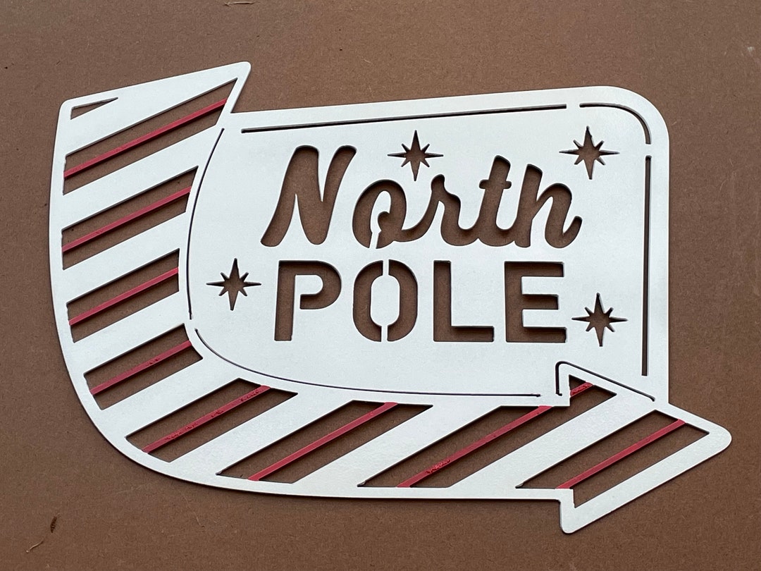 Metal North Pole Christmas Steel Sign. - Etsy
