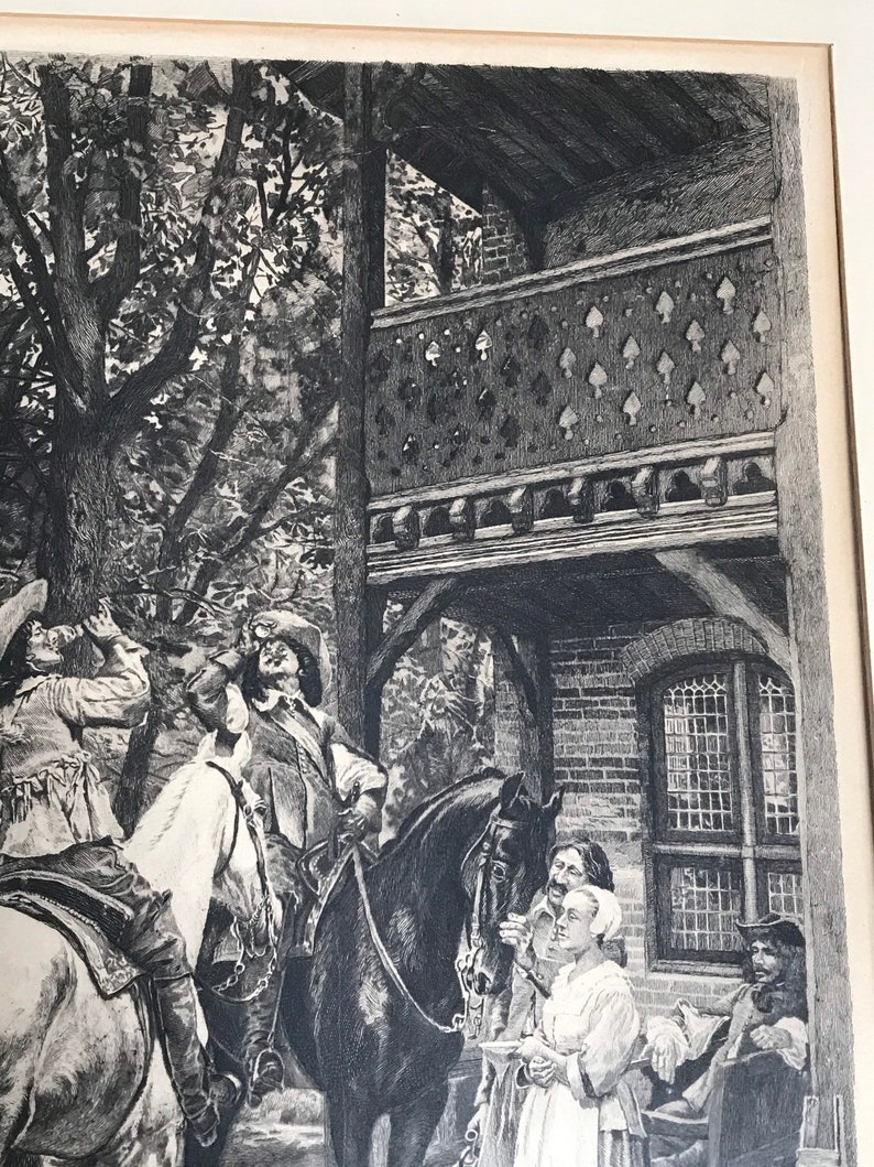 Jean-Louis Ernest Meissonier The Roadside Inn Etching c.1876 | Etsy