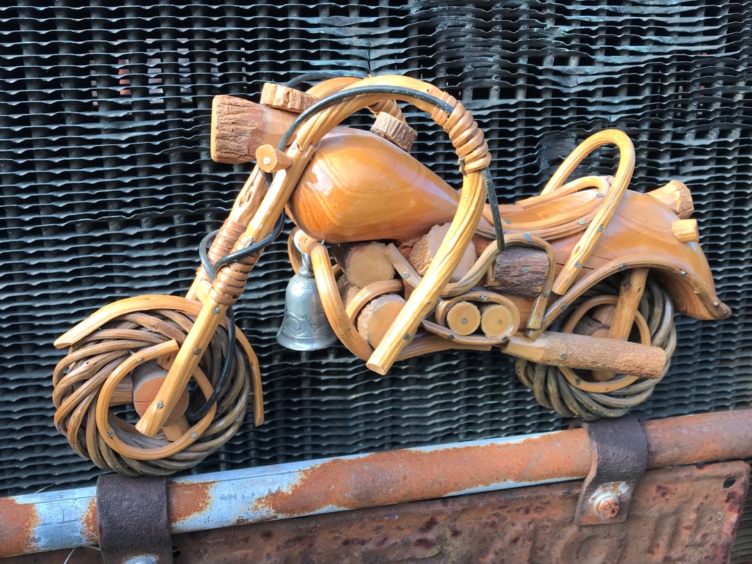 Hand Made Rattan Chopper Motorcycle. - Etsy
