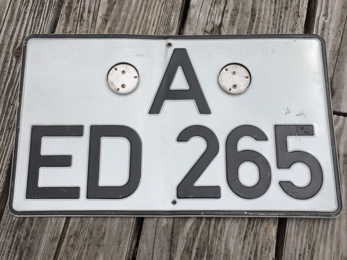 Vintage Large European License Plate - Etsy