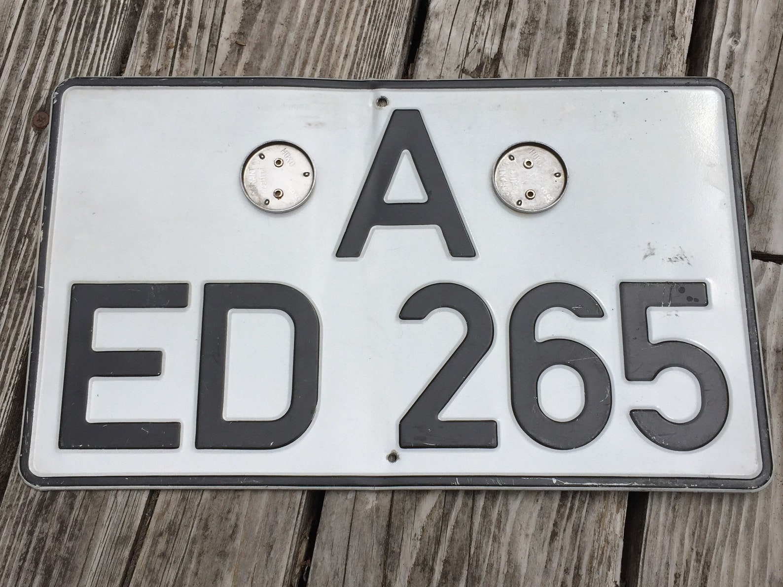Vintage Large European License Plate | Etsy