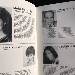 1984 the King and I Yul Brynner Souvenir Brochure & Ticket Stubs - Etsy