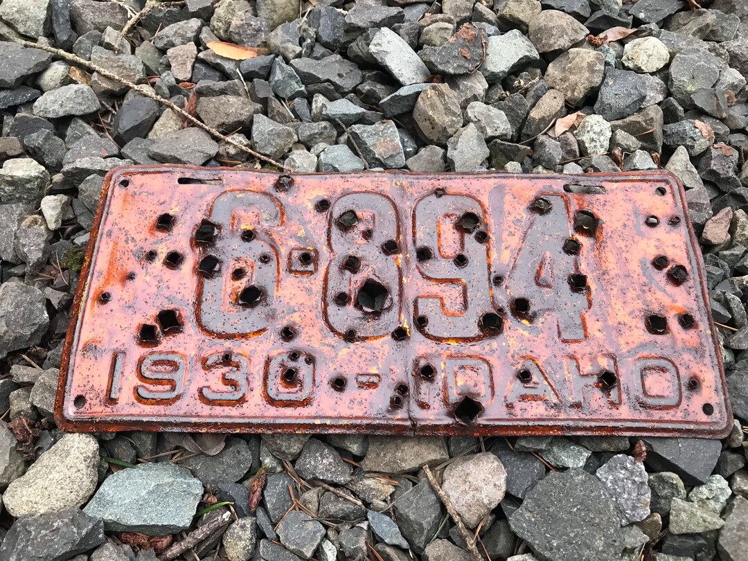 Bullet Ridden 1930 Idaho License Plate. - Etsy