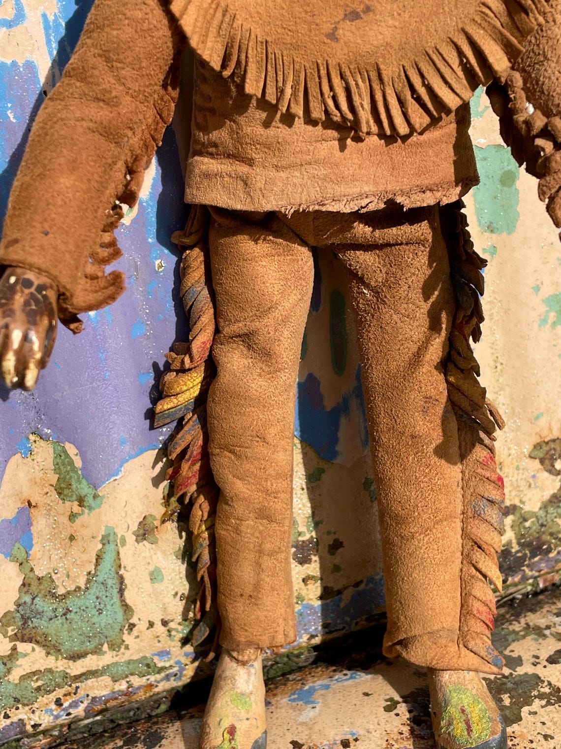 Vintage Iroquois Chief Dekanawida Doll: Native American Leather Outfit ...
