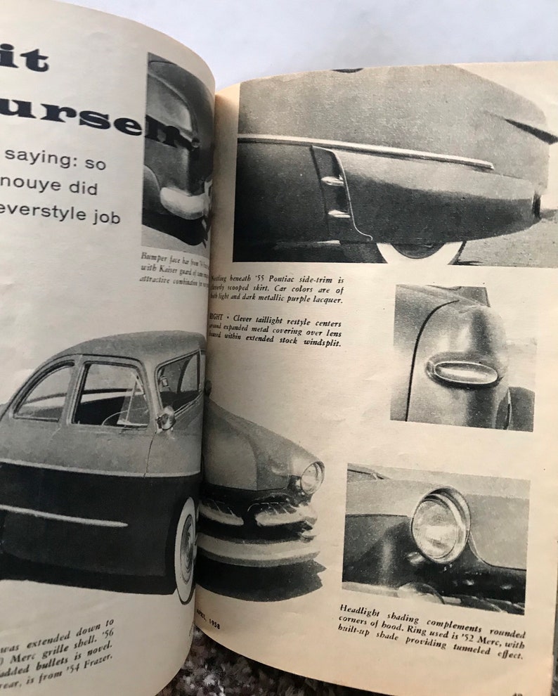 Custom Cars Magazine Book April 1958 taillight Swap Custom - Etsy