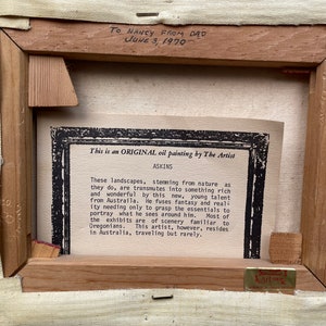 Original 1960s Framed Oil Painting on Canvas Mountain Lake Scene by ...