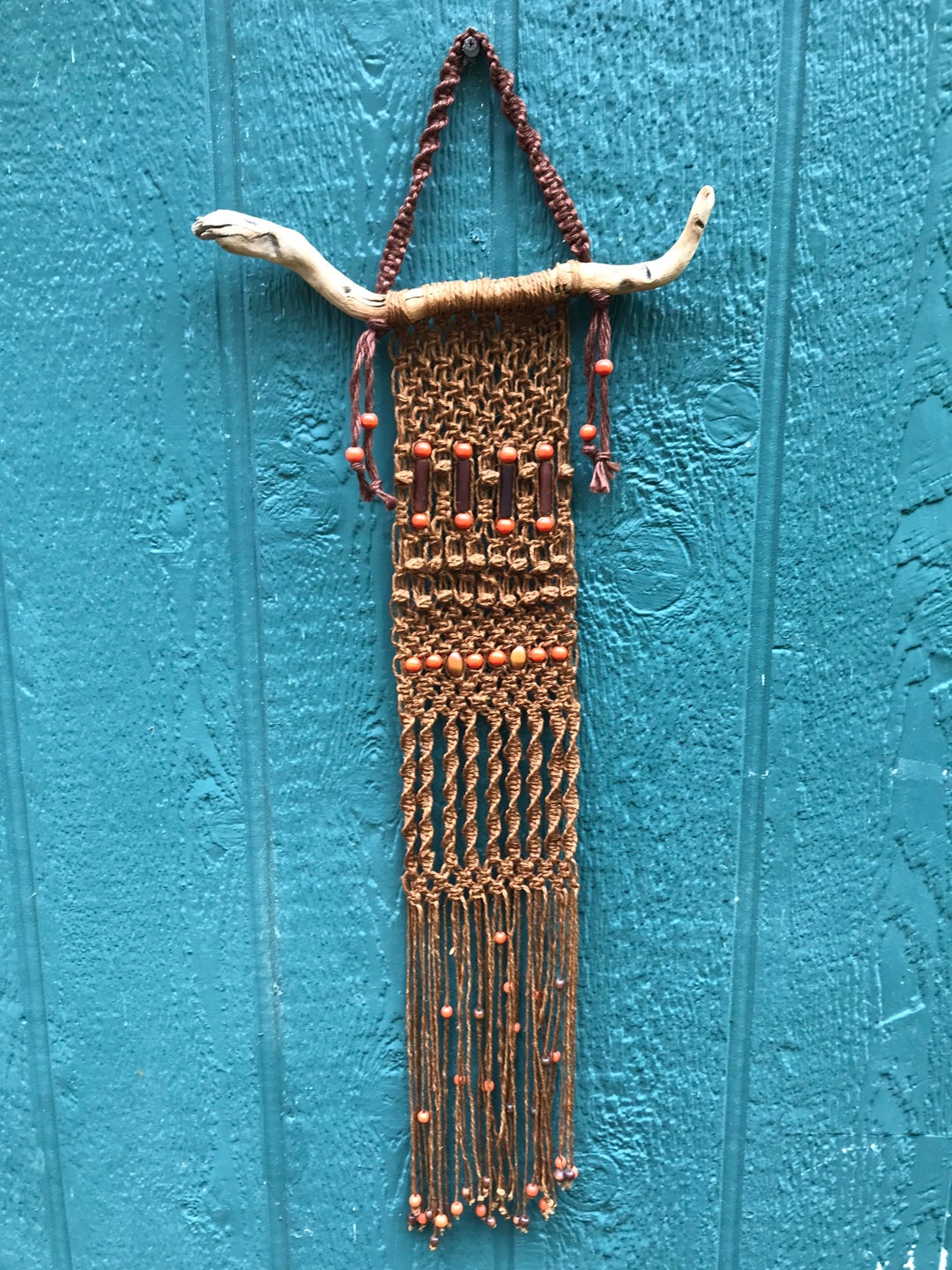 Vintage 1970s Bohemian Macrame Wall Art - Etsy